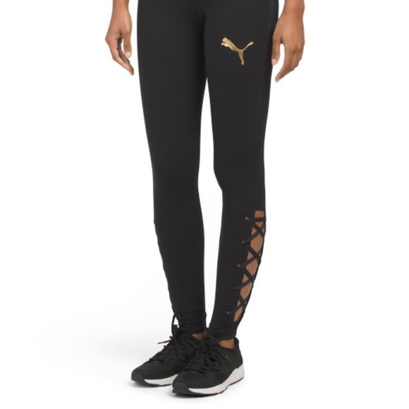 Puma | Pants & Jumpsuits | Puma Lace Up Tights | Poshmark